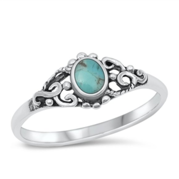 Jewelry | Genuine Turquoise Silver Stone Ring | Poshmark